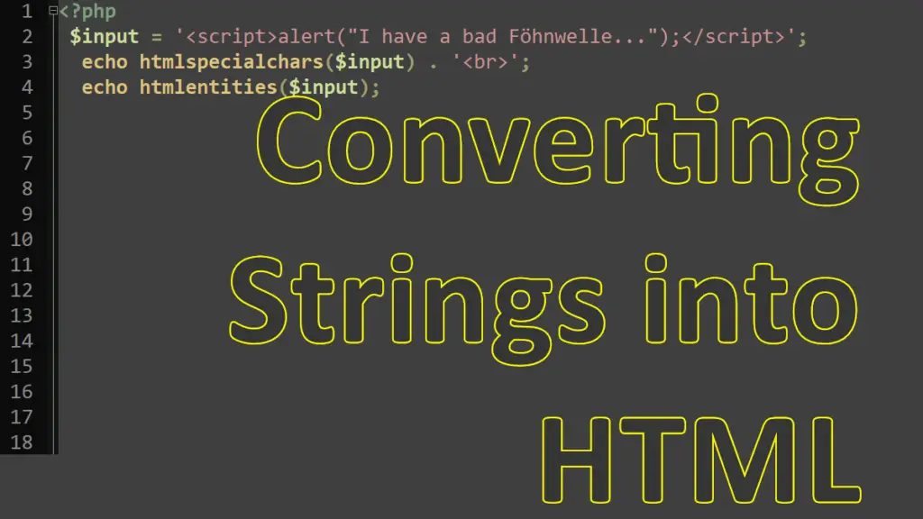 Converting Strings Into Html In Php Brainbell