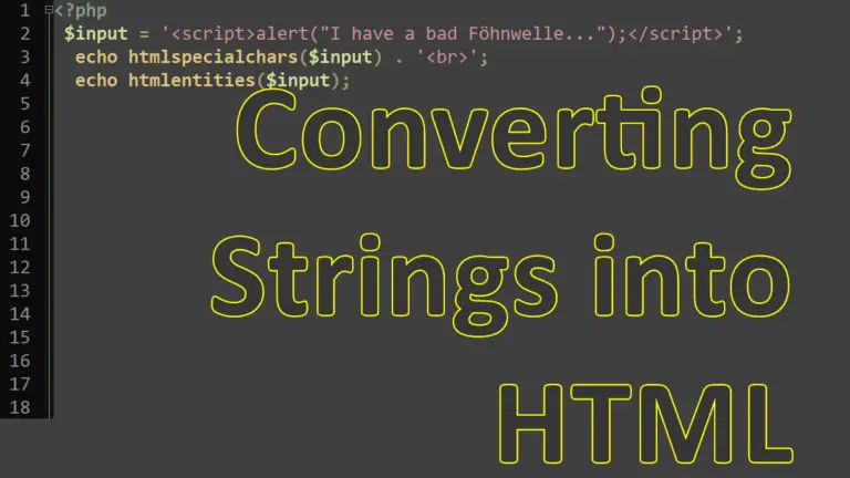 Converting Strings Into Html In Php Brainbell 
